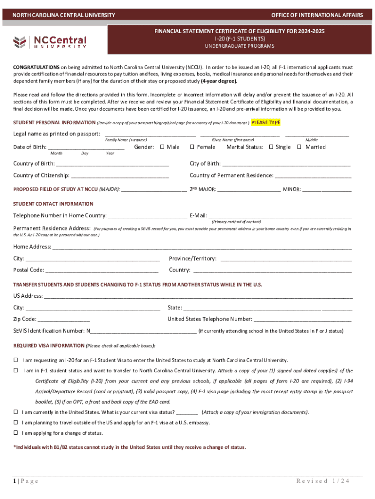 Fillable Online M.P.A. Financial Statement Certificate of Eligibility ...