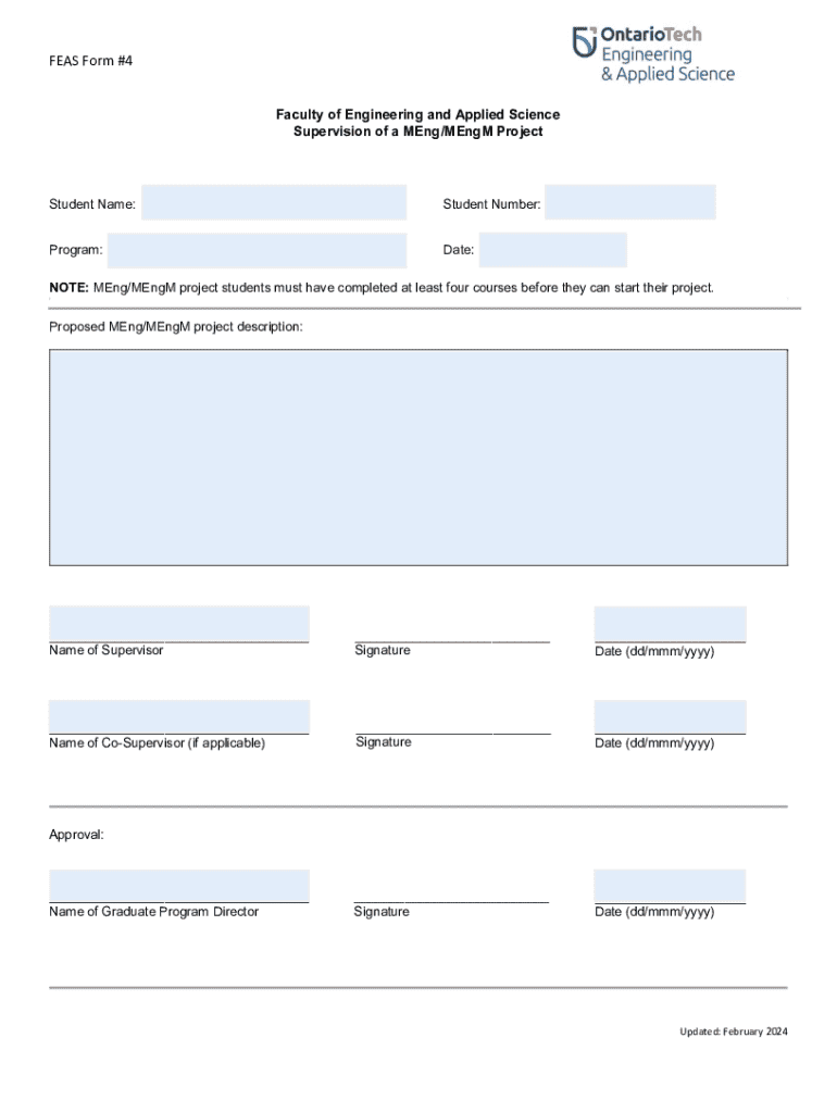 Fillable Online Chemical and Biological Engineering - MENG - Master\'s degree Fax Email Print ...