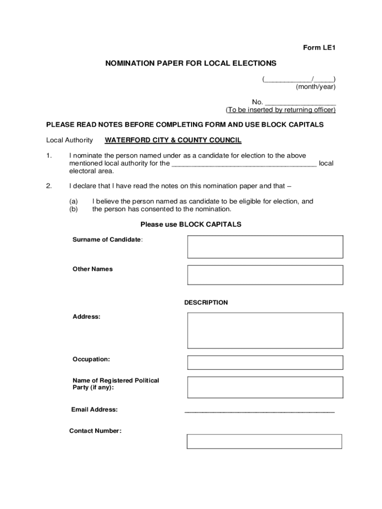 Fillable Online S.I. No. 203/2004 - European Parliament Elections ...