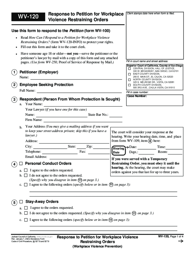 Fillable Online PKT-062 Workplace Violence Respondent Packet Fax Email Print - pdfFiller