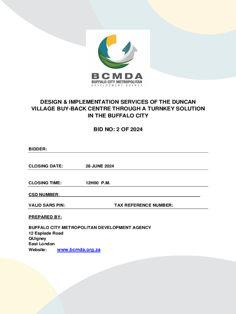 Fillable Online DESIGN & IMPLEMENTATION SERVICES OF THE DUNCAN Fax ...