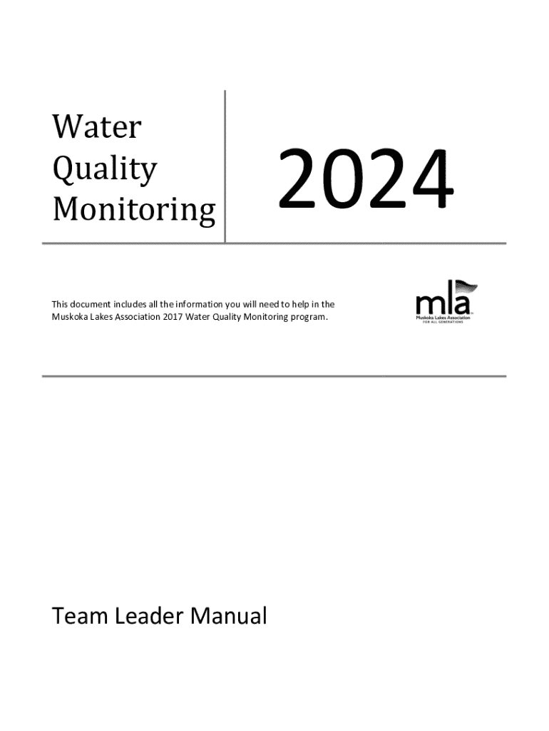 Fillable Online Watershed Water Quality Indicators Program Design and ...