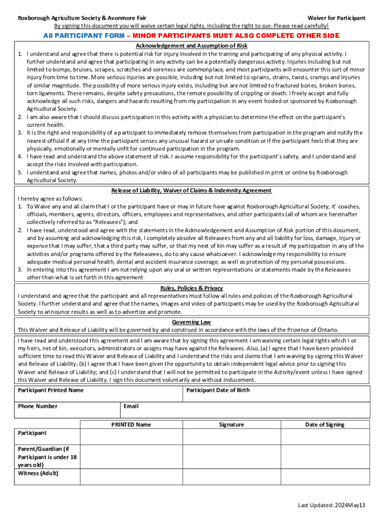 Fillable Online RAS Participant Waiver Form - Ver2024May13.docx Fax ...