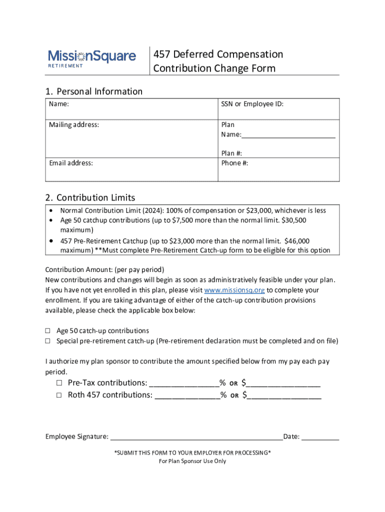 Fillable Online deferred compensation plan employee enrollment form Fax ...