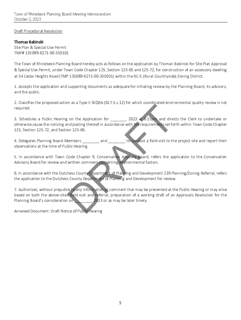 Fillable Online Draft Procedural Resolution Fax Email Print - pdfFiller