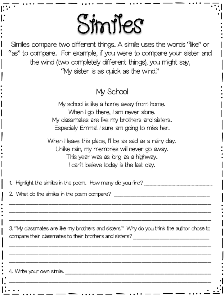 Fillable Online I feel crazy but...is this a simile? : r/ELATeachers ...