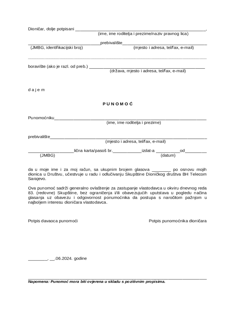 (JMBG, identifikacijski broj)(mjesto i adresa, tel/fax, e-mail) Doc ...