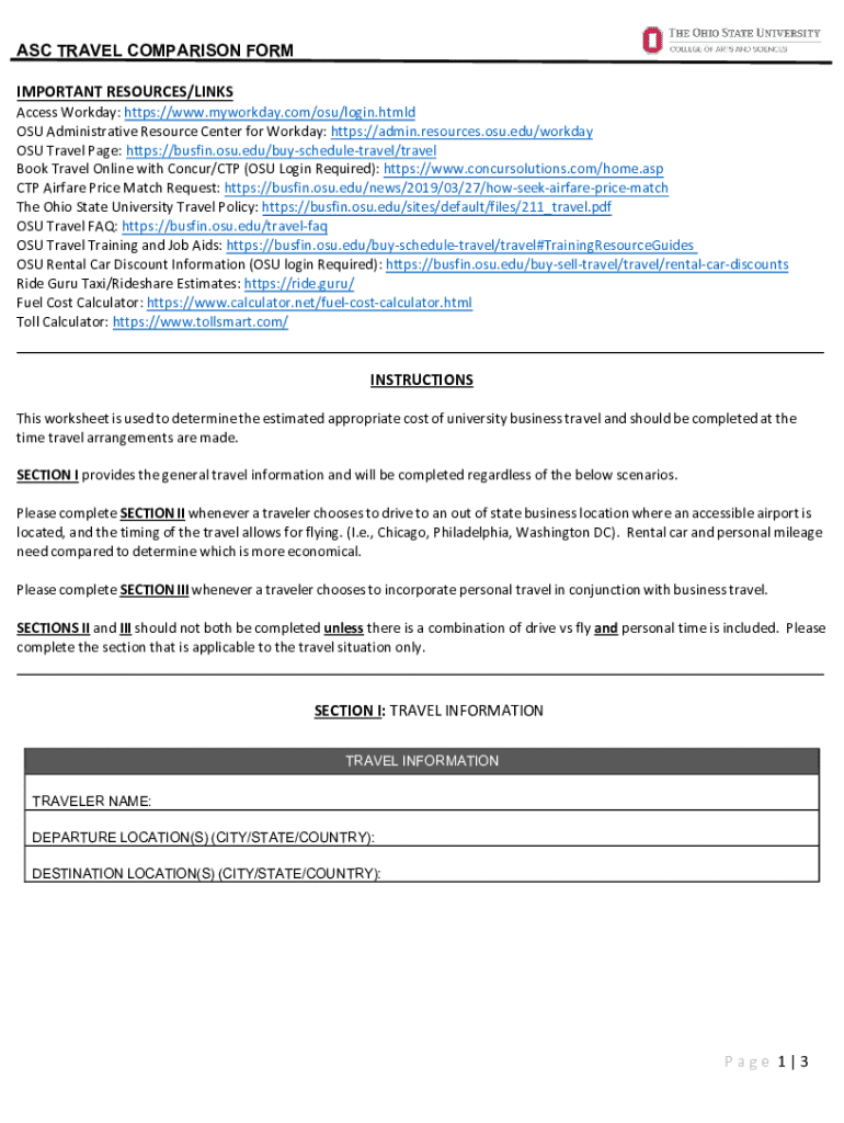 Fillable Online Flight Comparison Job Aid - Department of English Fax ...