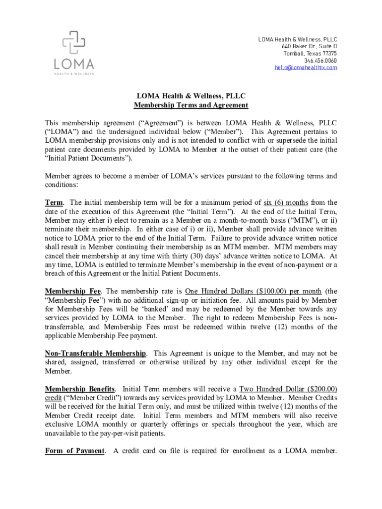 Fillable Online Loma Health and Wellness now open along Baker Drive ... Fax Email Print - pdfFiller