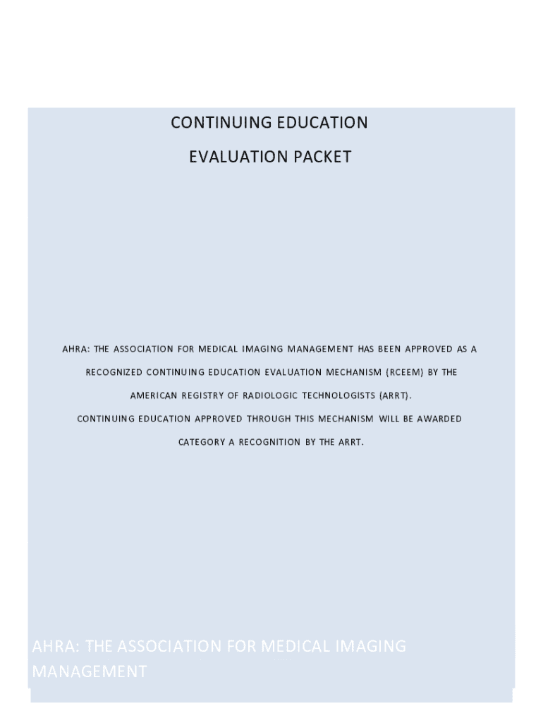 Fillable Online Recognized Continuing Education Evaluation Mechanism ...