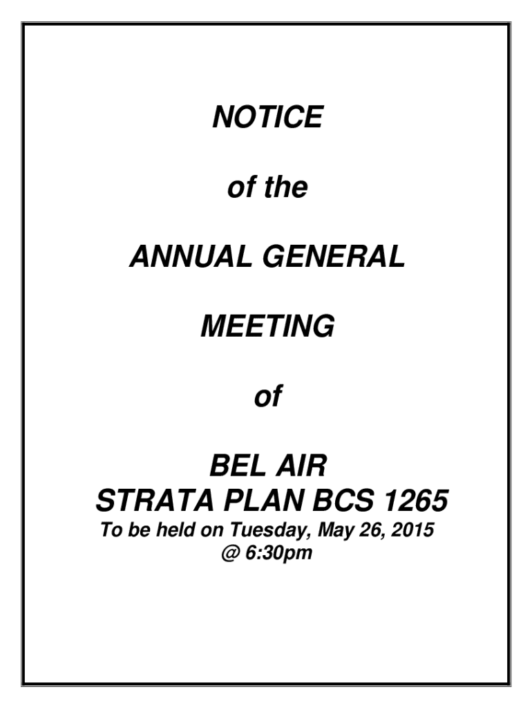 Fillable Online STRATA PLAN BCS 1265 Fax Email Print - pdfFiller