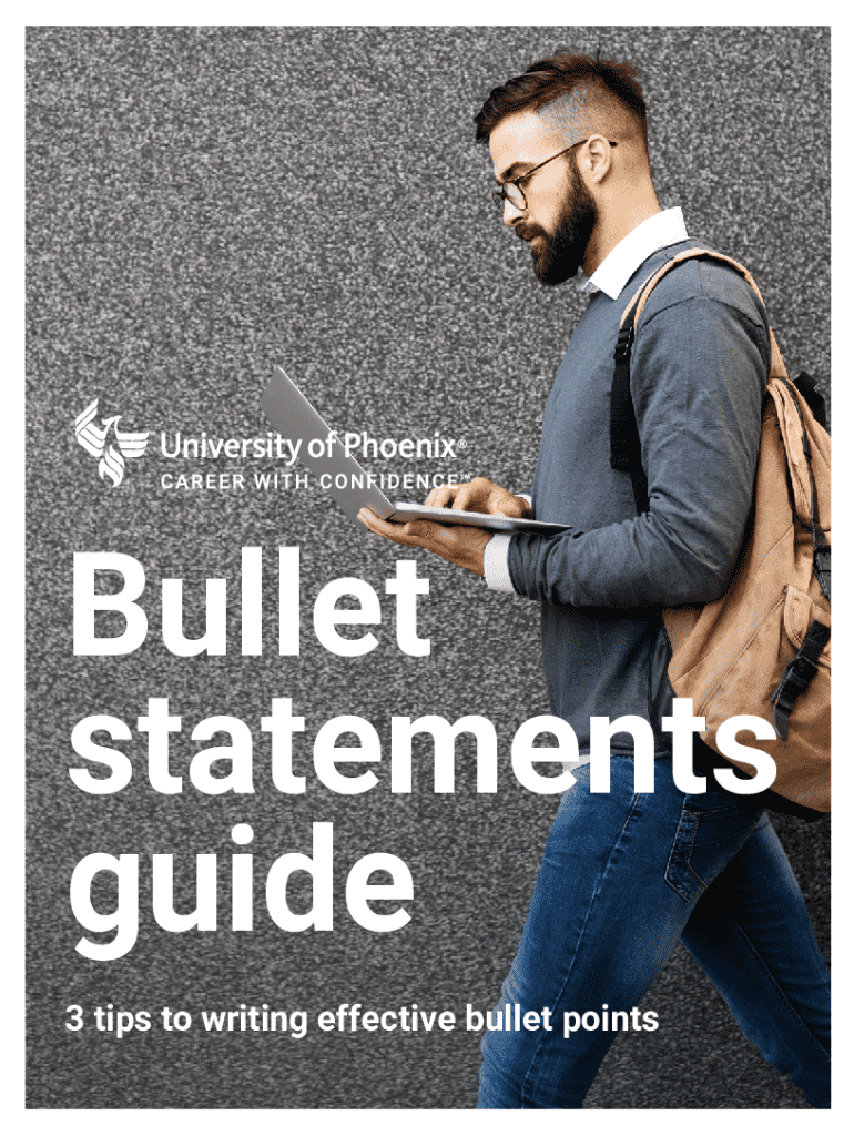 Fillable Online University of Phoenix Bullet Statements Guide Fax Email ...