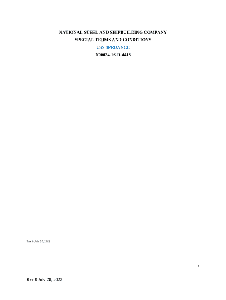 National Steel and Shipbuilding Company Under Contract Doc Template ...