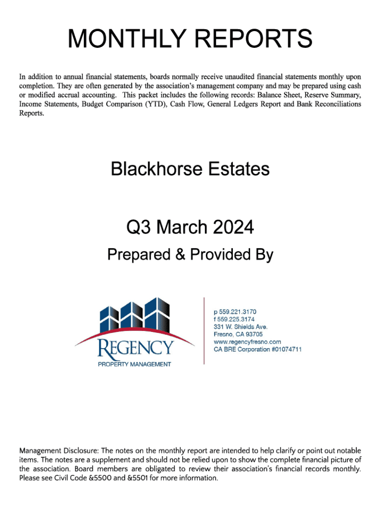 Fillable Online The Complete Guide to HOA Financial Statements Fax ...