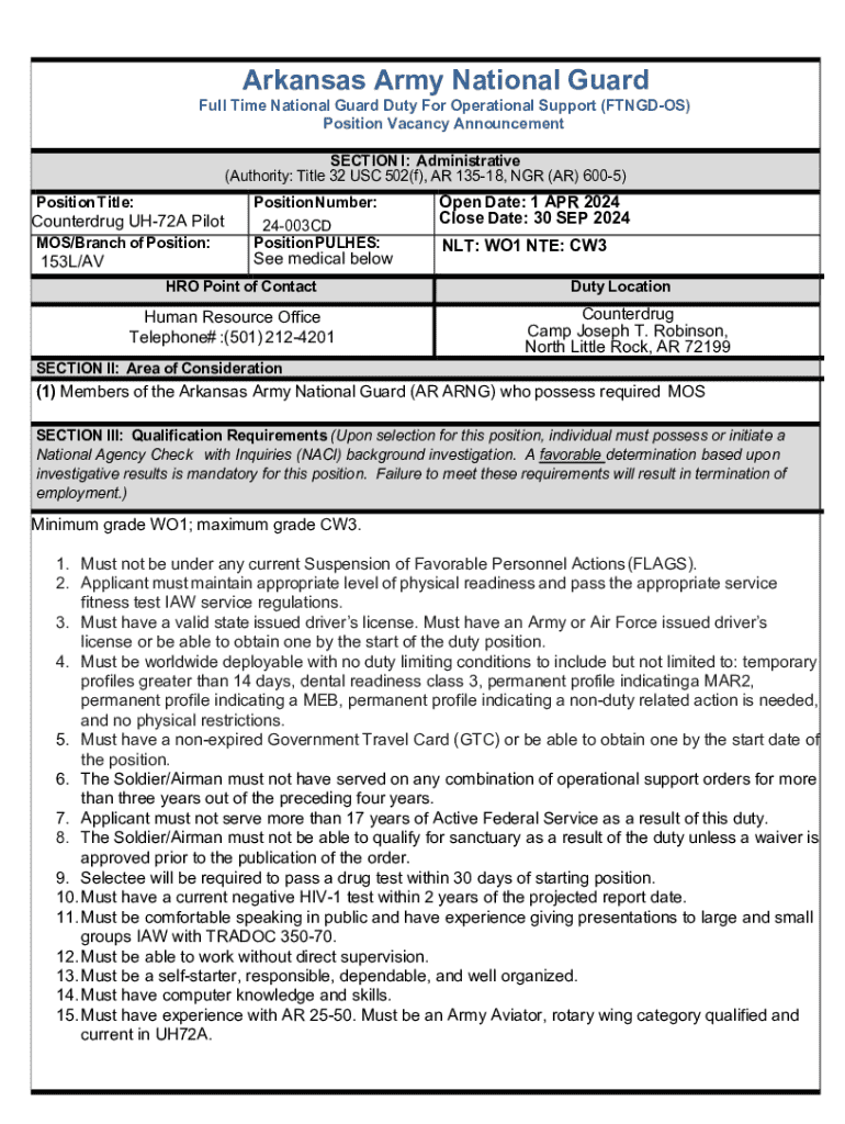 Fillable Online Guidance for Title 32 (T32) Full-Time National Guard ...