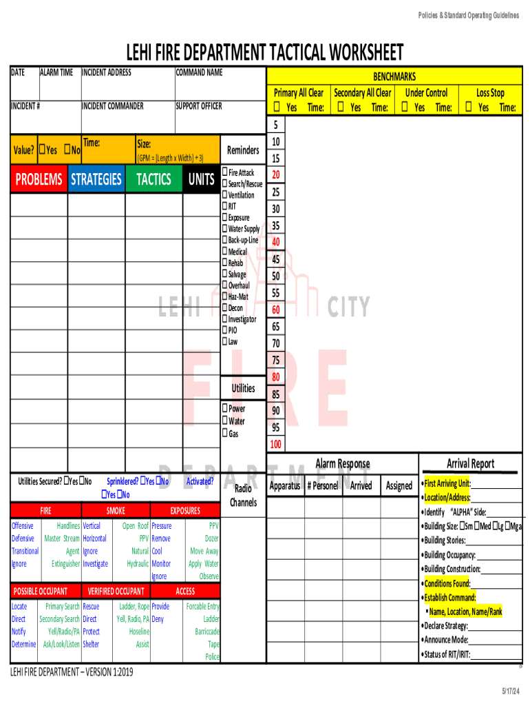 Fillable Online Lehi Fire Department Policies & Standard Operating ...