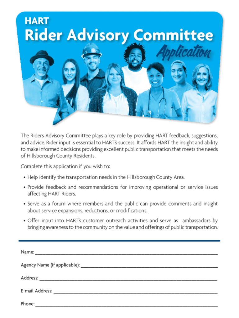 Fillable Online Riders\' Advisory Council Application Fax Email Print ...