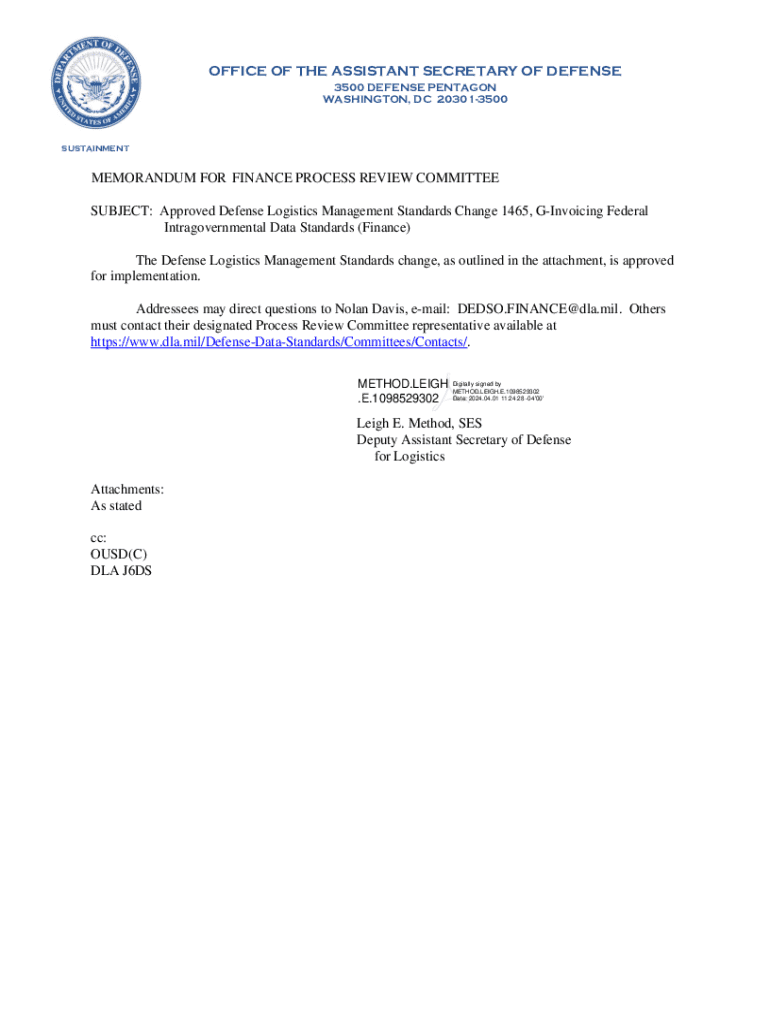 Fillable Online Logistics Agency Working Toward G-Invoicing Compliance ...