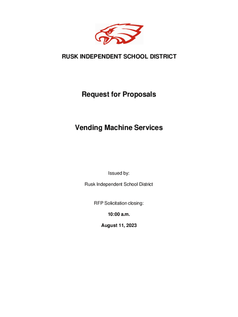 Fillable Online Request for Proposals Vending Machine Services Fax ...