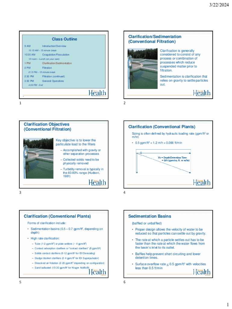 Fillable Online Water Clarification & Sedimentation Filtration Technologies Fax Email Print ...