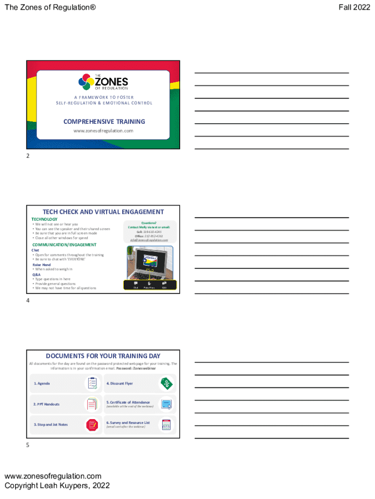 Fillable Online The Zones of Regulation Fax Email Print - pdfFiller