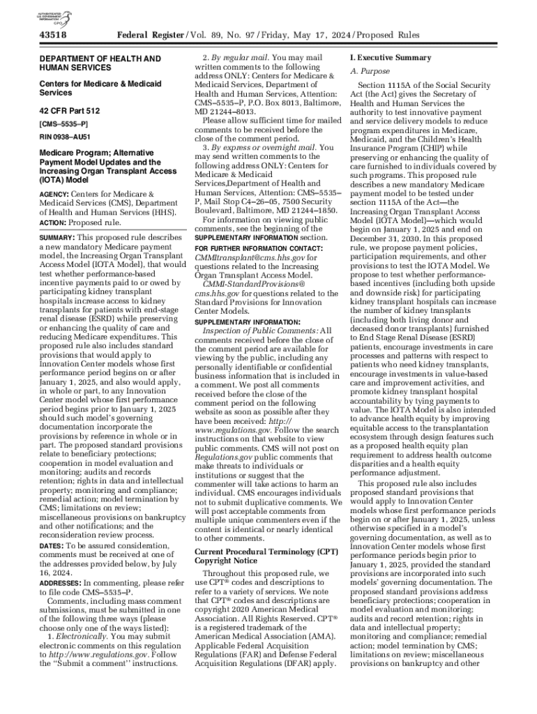 Fillable Online 42 CFR Part 512 Fax Email Print - pdfFiller