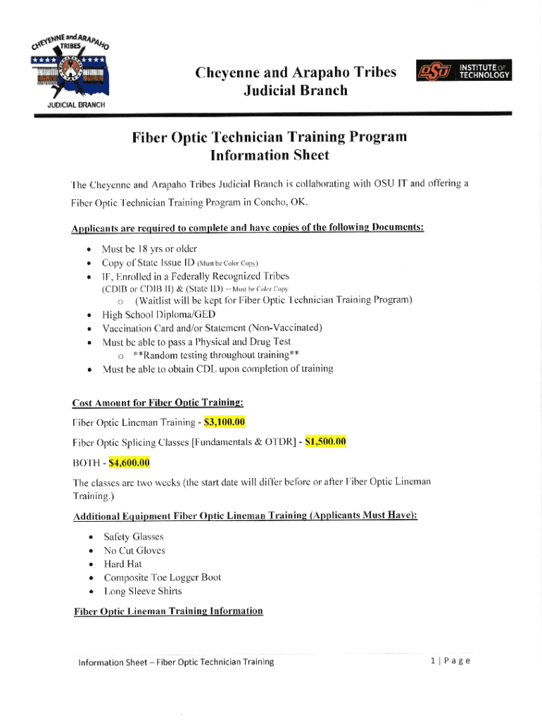 Fillable Online OSUIT Fiber Optic Program offers free training for ...