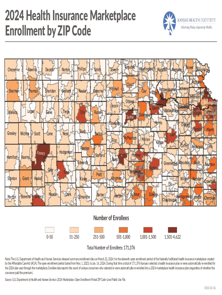 Fillable Online 2024 Health Insurance Marketplace Enrollment by ZIP Code Fax Email Print - pdfFiller