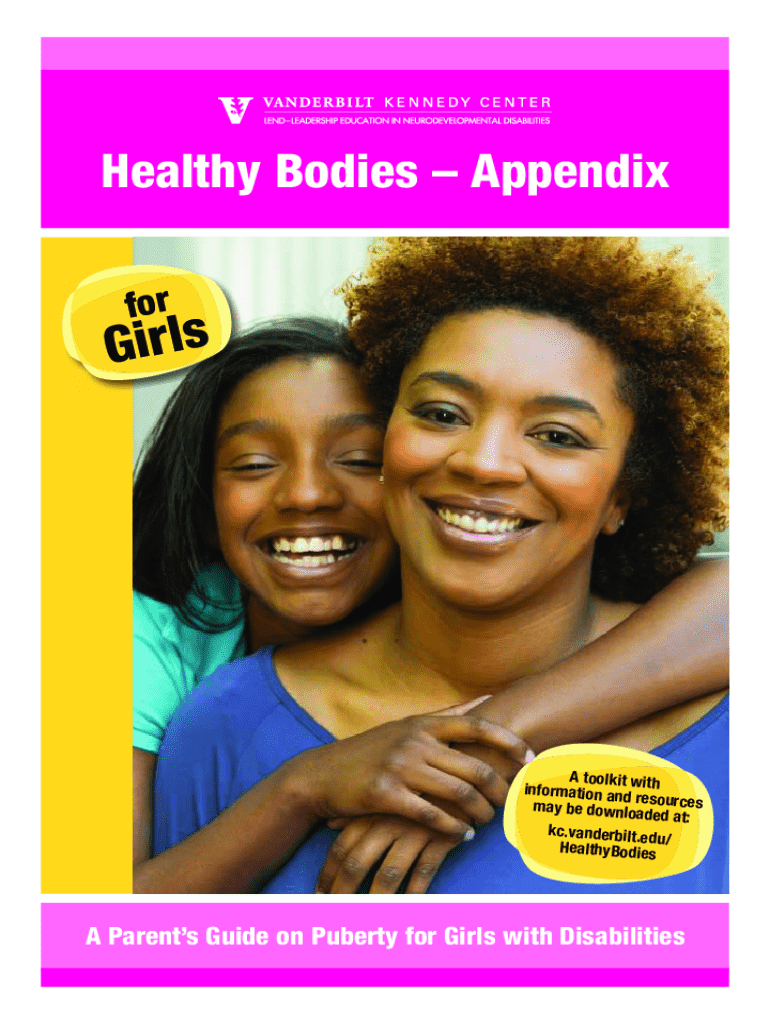 Fillable Online Healthy Bodies: A Parent\'s Guide on Puberty for Girls ...