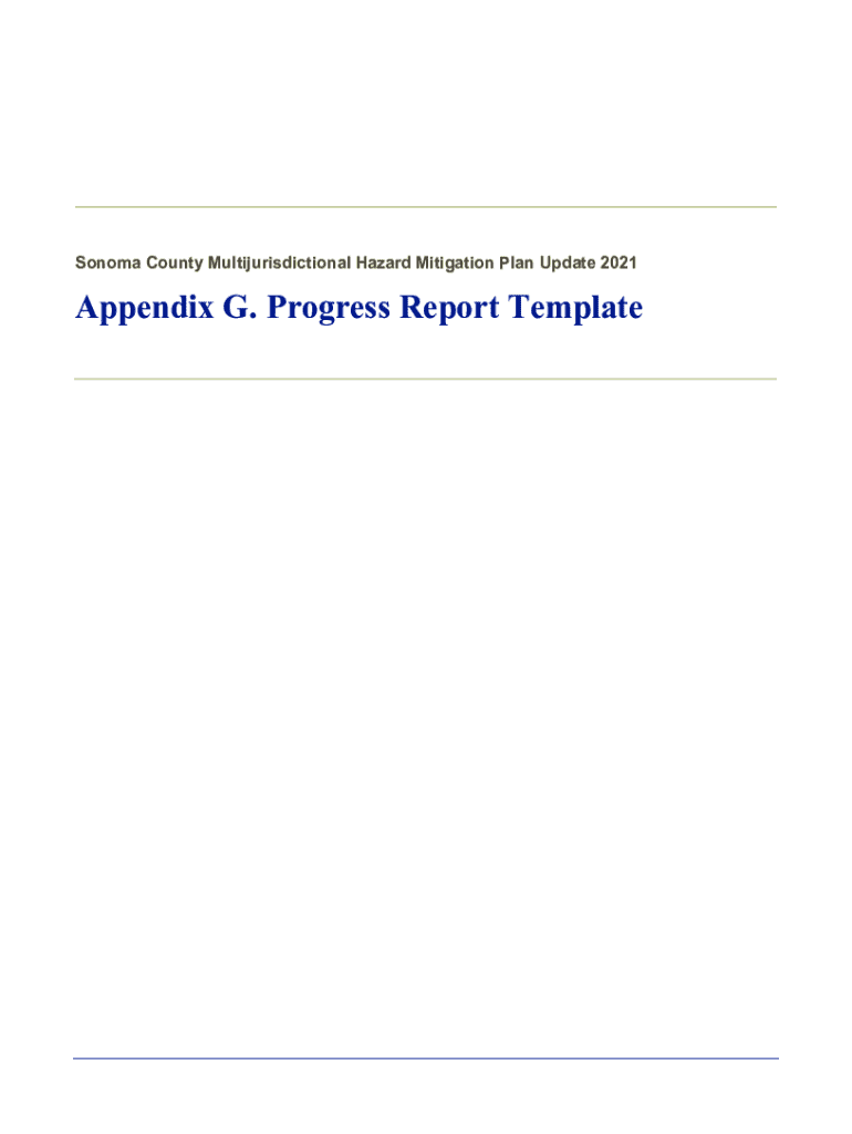 Fillable Online Appendix G. Progress Report Template Fax Email Print - pdfFiller