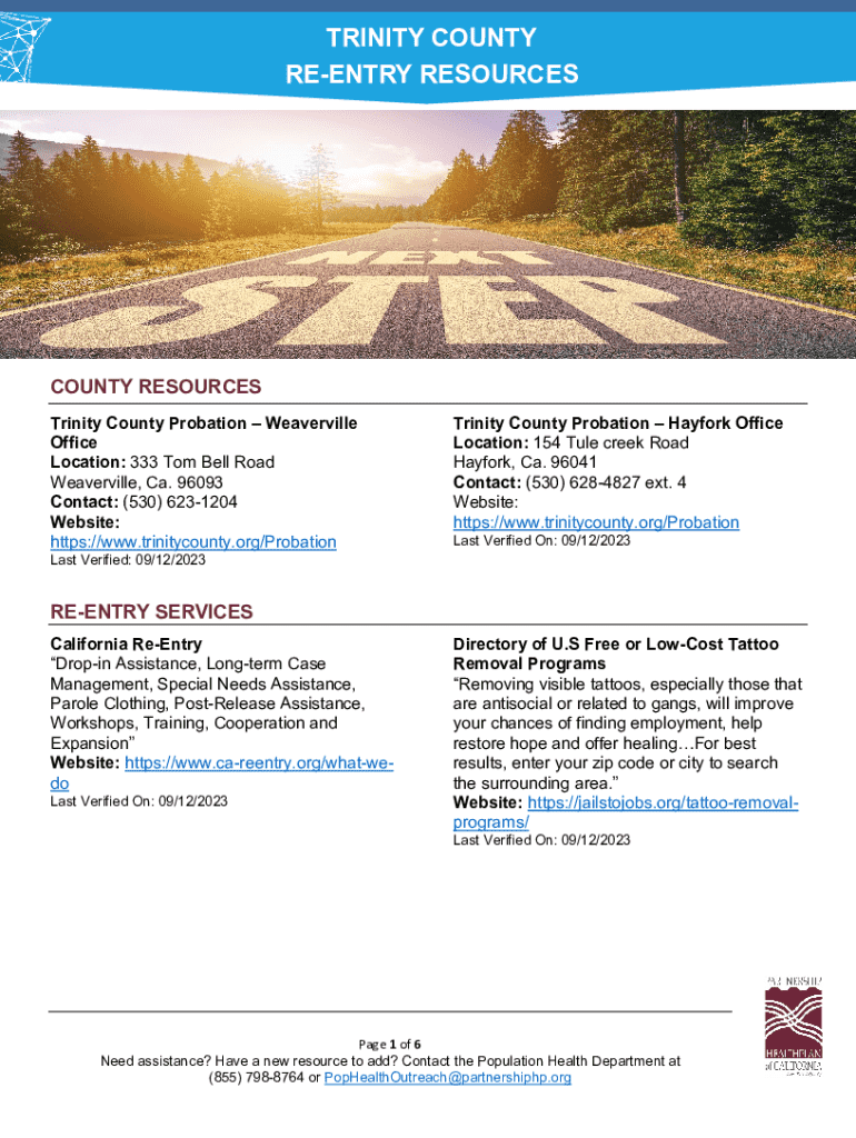 Fillable Online Trinity County Probation Department, 333 Tom Bell Rd ... Fax Email Print - pdfFiller