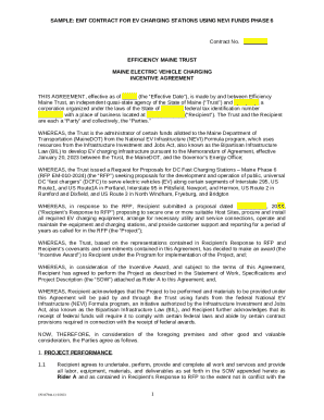 Sample Contract for EV Charging Stations Using NEVI ... Doc Template | pdfFiller