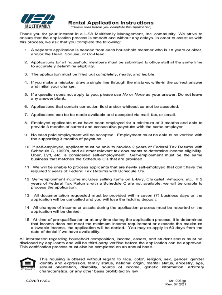 Fillable Online Rental Application Instructions - Virginia Street Studios Fax Email Print ...