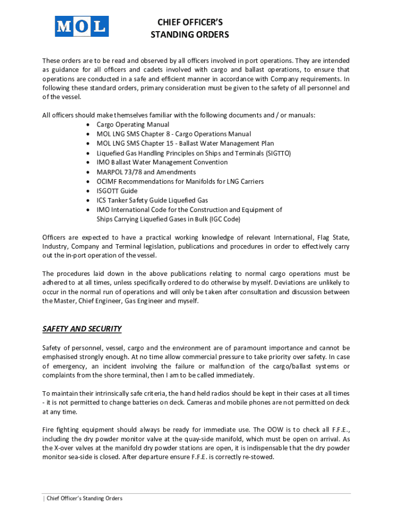 Fillable Online What are Master\'s Standing and Night Orders? Fax Email ...