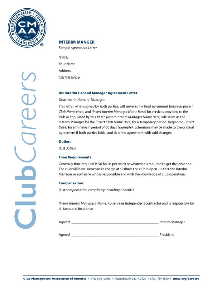 Fillable Online Sample Letter of Agreement Between Employer and ... Fax ...