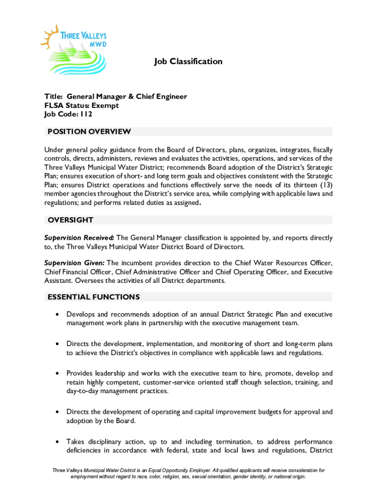 Fillable Online Classification Title Assistant to the Chief Code 176900 ...