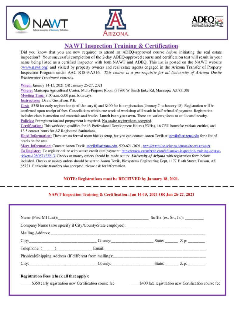 Fillable Online ADEQ Septic Inspections:15 Commonly Asked Questions Fax ...