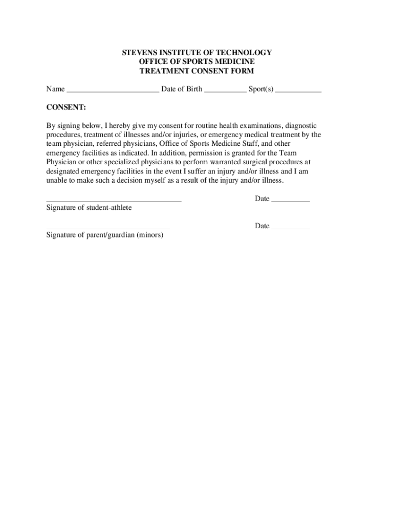 Fillable Online consent form sports .docx Fax Email Print - pdfFiller