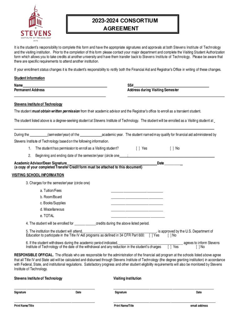 Fillable Online It is the students responsibility to complete this form and have the appropriate ...