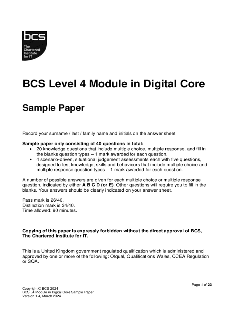 Fillable Online BCS Level 4 Certificate in Data Analysis Tools Flashcards Fax Email Print ...