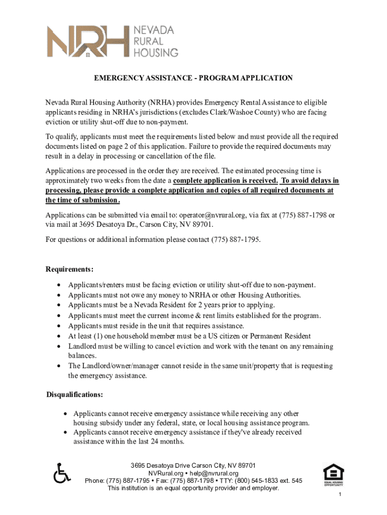 Fillable Online Emergency Rental Assistance - Program Application Fax ...