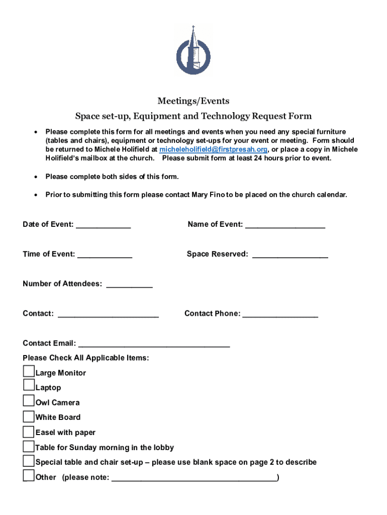 Fillable Online Campus Facility Request InformationCampus Concierge Fax ...