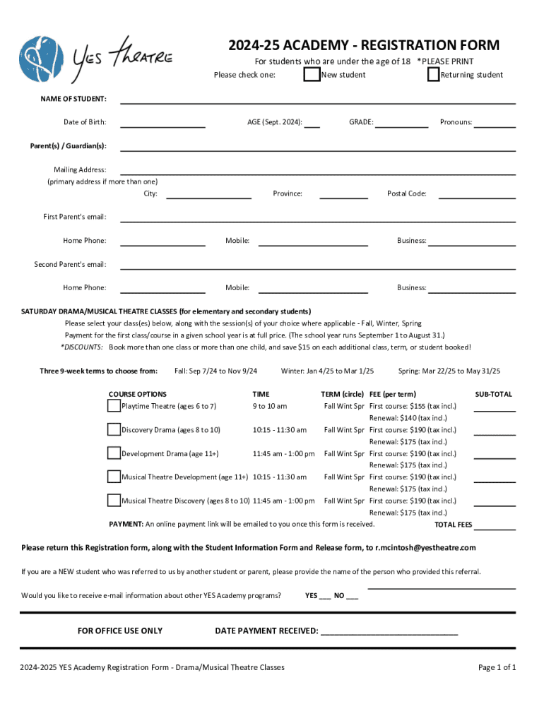 Fillable Online 20232024 K12 Student Enrollment Form Fax Email Print - pdfFiller