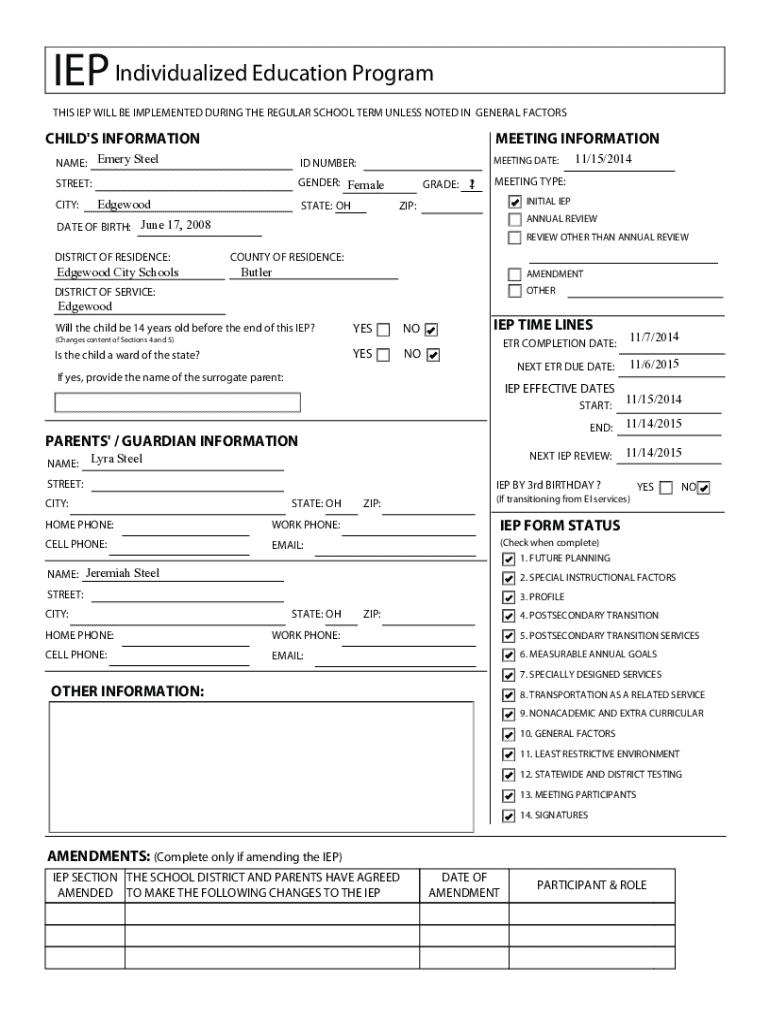 Fillable Online Understanding IEPs Fax Email Print - pdfFiller