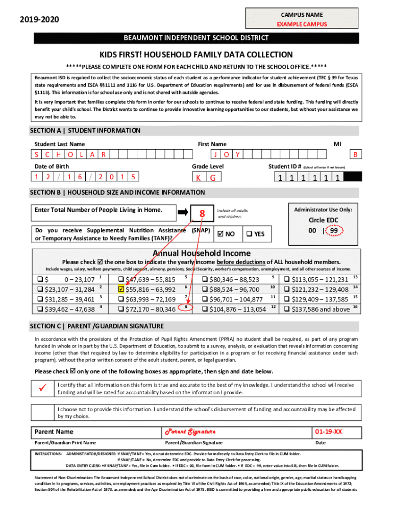 Fillable Online Houshold Data Collection Form - Training Tool Fax Email ...