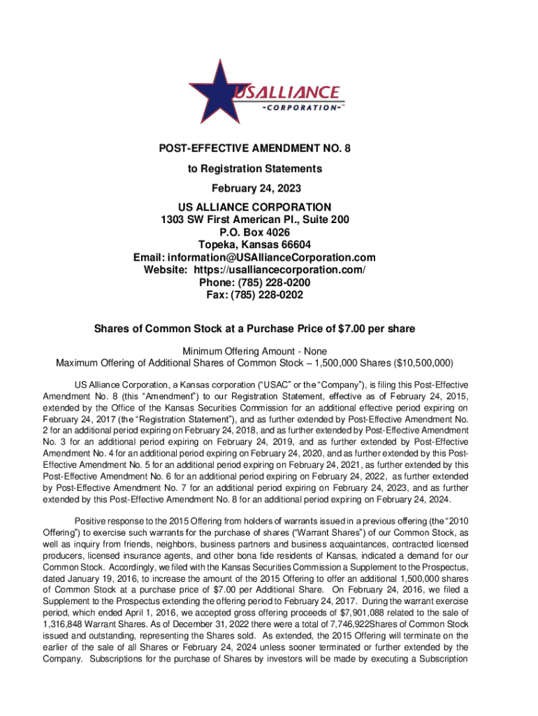 Fillable Online (new) USAC Post-Effective Amendment 2 Fax Email Print ...