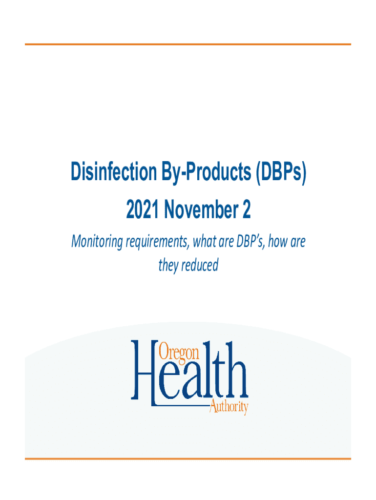 Fillable Online What are Disinfection Byproducts (DBPs) in Drinking ...