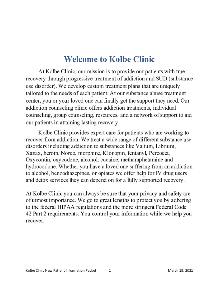 Fillable Online Kolbe ClinicAlabama Department of Mental Health Fax Email Print - pdfFiller
