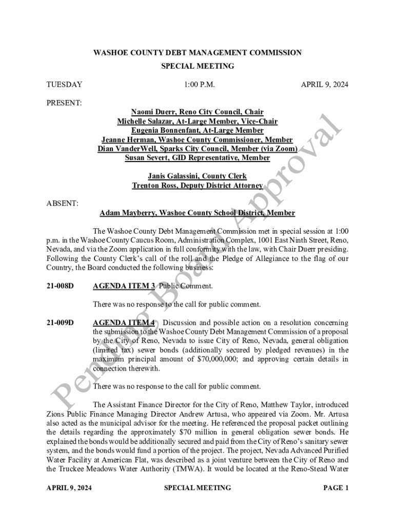 Fillable Online Naomi Duerr, Reno City Council, Chair Fax Email Print ...