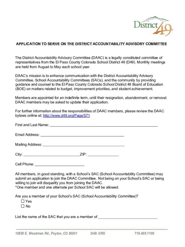 Fillable Online 10850 E. Woodmen Rd., Peyton, CO 80831 D49. ... Fax ...